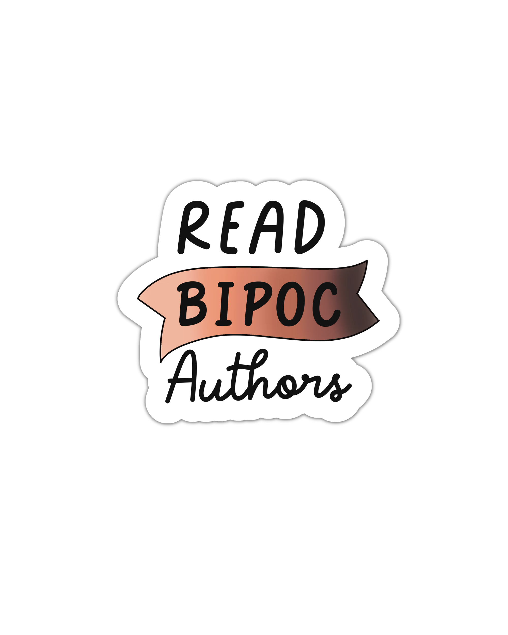 Read BIPOC authors reading vinyl sticker | My Site