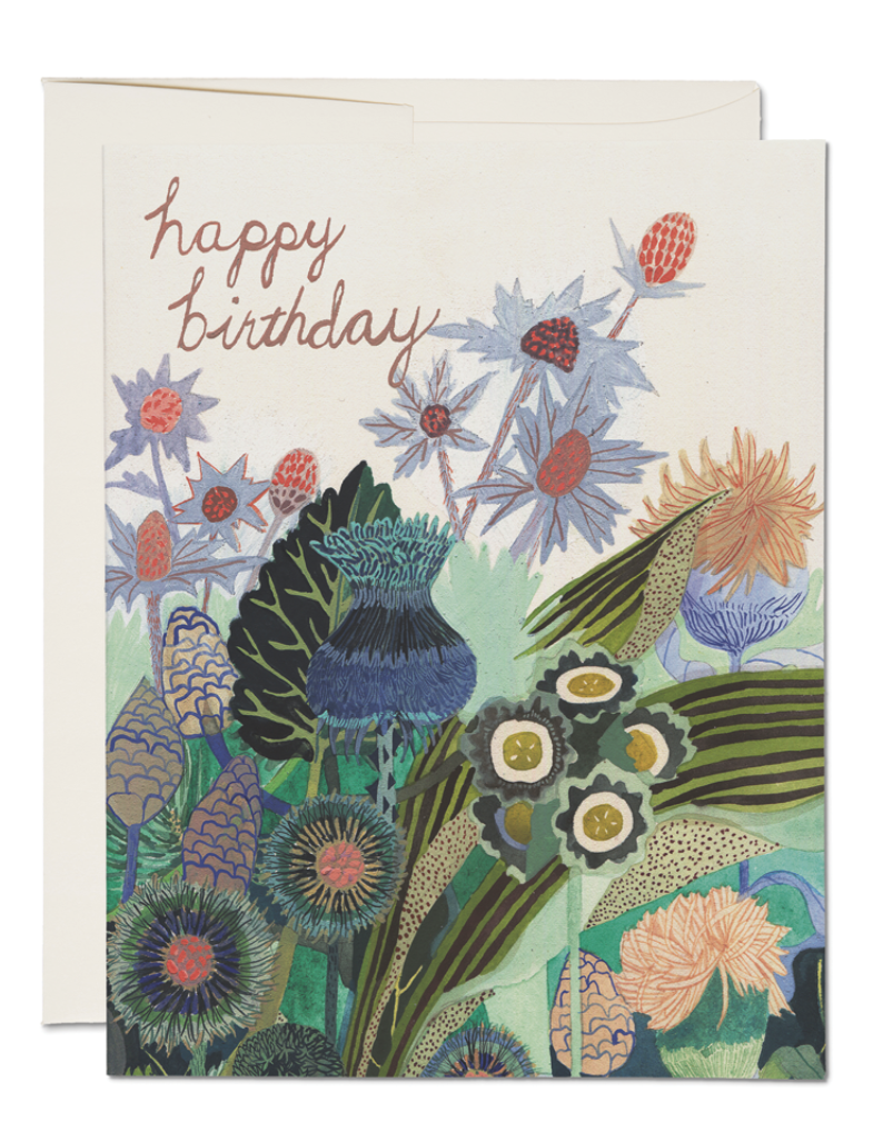 Happy Birthday Thistle Garden Card | My Site