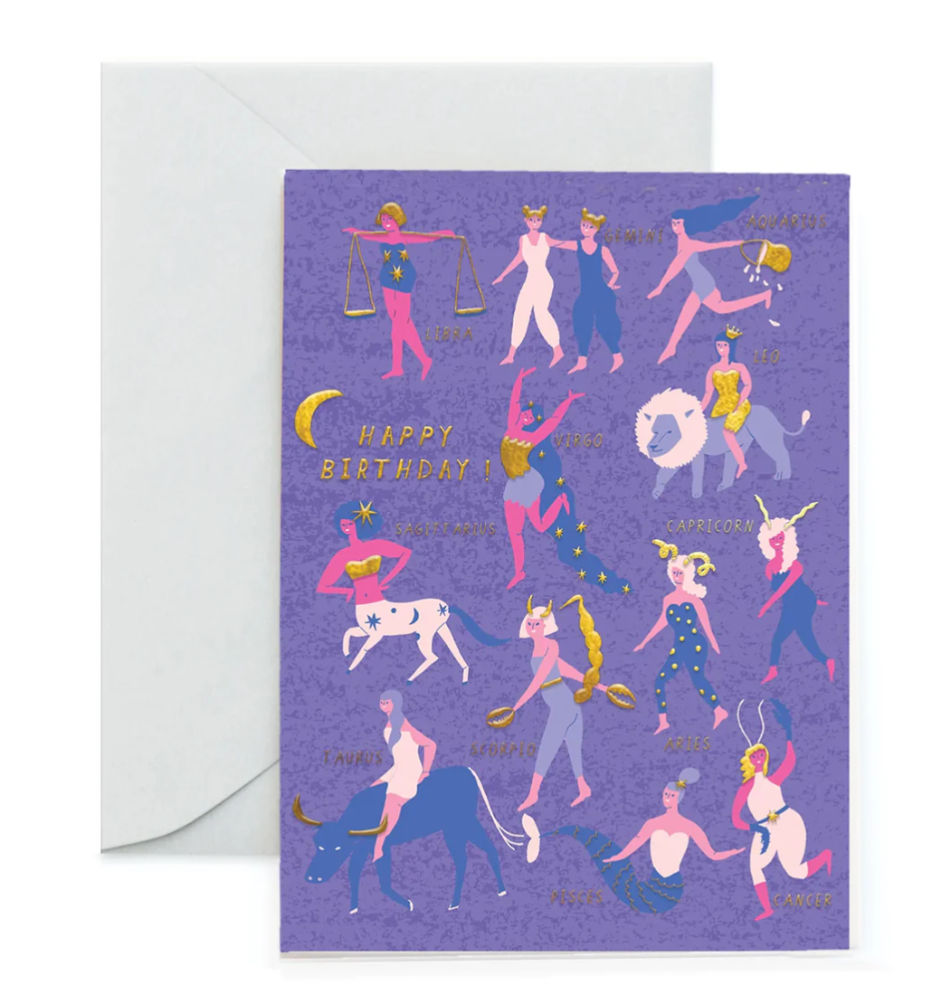 Happy Birthday Zodiac Astrology Card | My Site